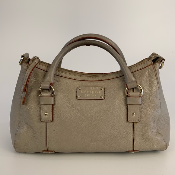 kate spade | Bags | Kate Spade Gray Leather Handbag | Poshmark